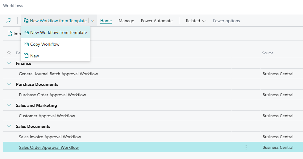 Set Up Approval Workflows for Sales Documents